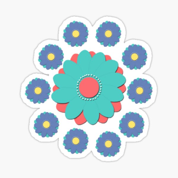 "Circle flower" Sticker by ROSABELA | Redbubble