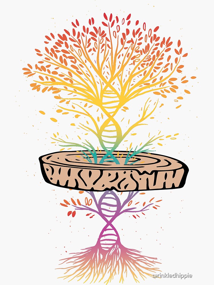 "Tree Of Life DNA Tree Lover" Sticker by wrinkledhippie | Redbubble