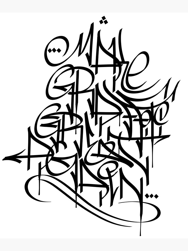 "Make Graffiti Great Again Calligraffiti hand style Tag" Kunstdruck von ...