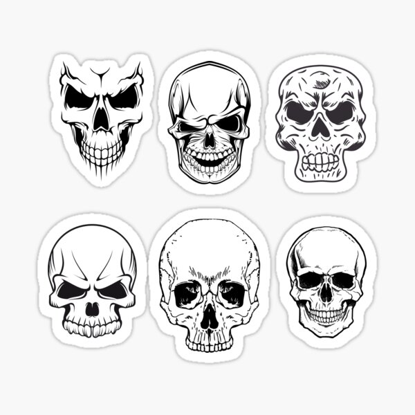 "skulls sticker" Sticker for Sale by Art-Echo | Redbubble