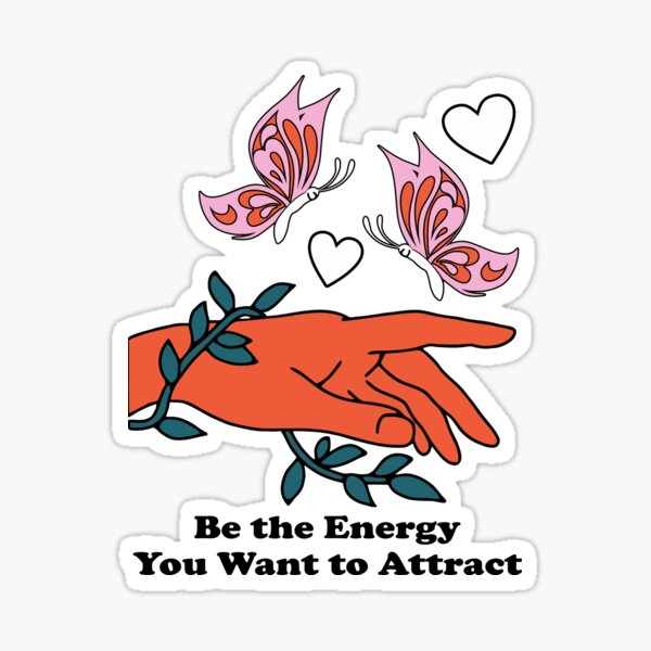 "Spencer Barbosa Merch Be The Energy You Want To Attract" Sticker for ...