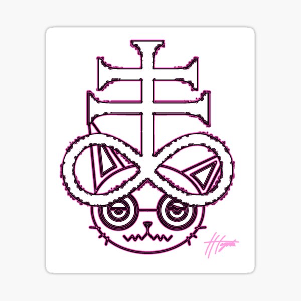 "PINK cross of Leviathan" Sticker by Mirror-shard | Redbubble