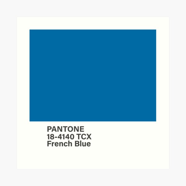 "pantone 18-4140 TCX French Blue" Art Print for Sale by princessmi-com ...