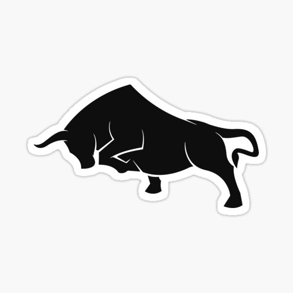 "Raging Bull Trading Black" Sticker for Sale by boxzuk | Redbubble