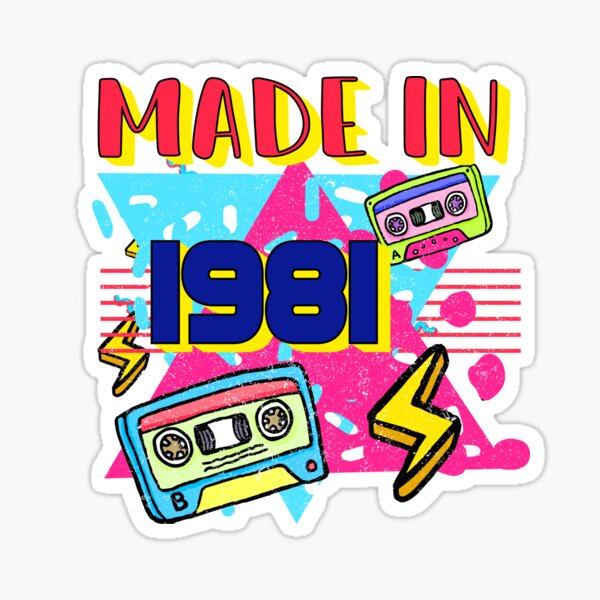 "Made In 1981 Rad 1981s Vintage 80's Costume Party neon party 1981 41Th ...
