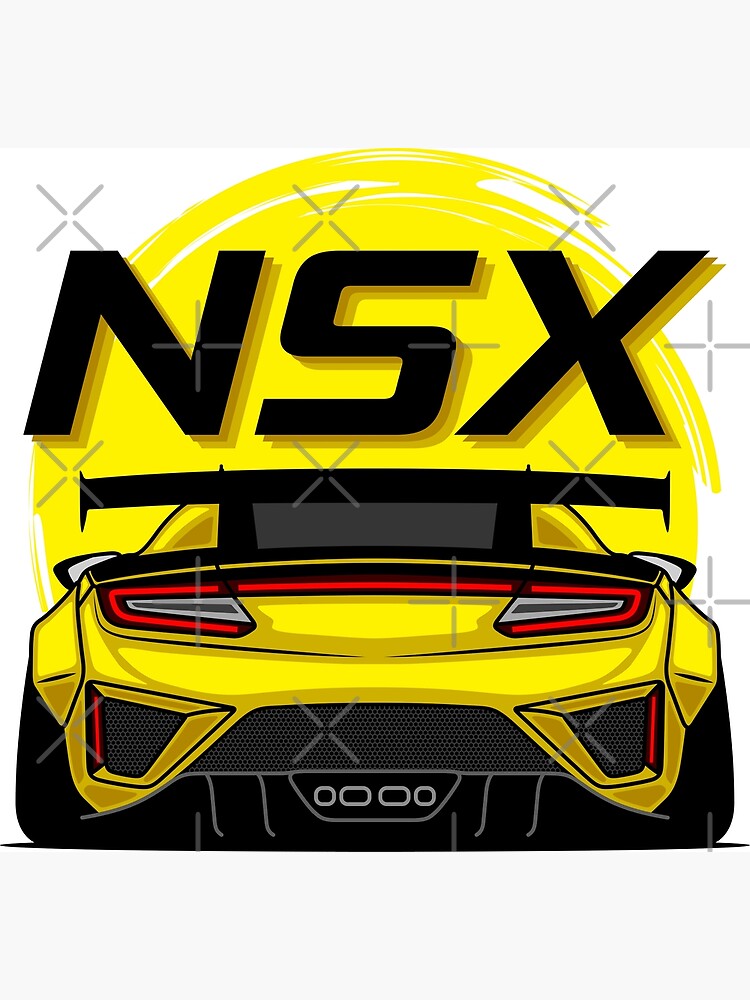 "Yellow JDM Widebody Supercar Rear" Poster for Sale by goldentuners ...