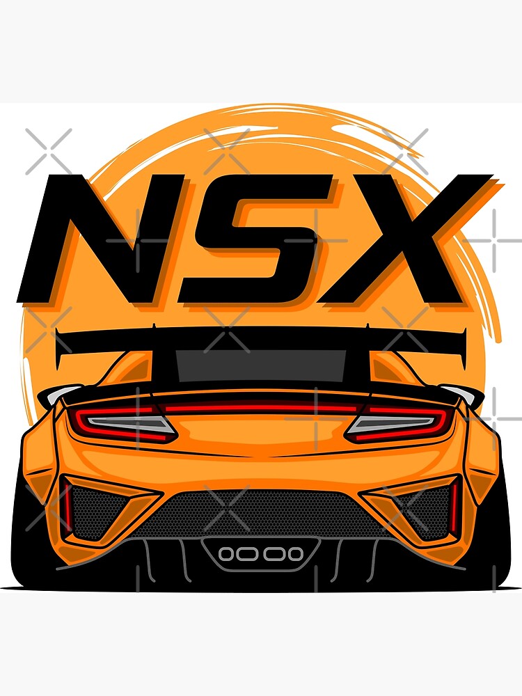 "Orange JDM Widebody Supercar Rear" Poster for Sale by goldentuners ...