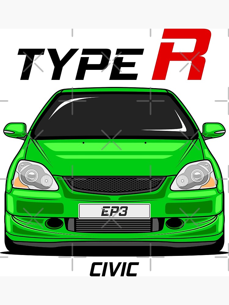 "Die JDM Racing Green EP3 Art.-Nr" Poster von goldentuners | Redbubble