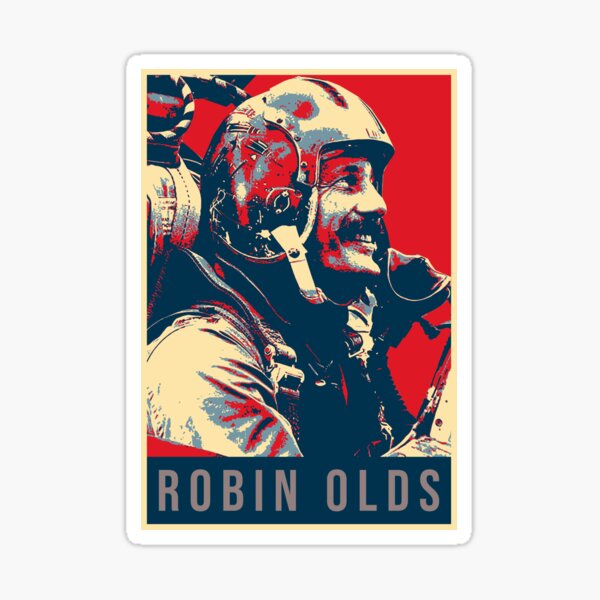 "Illustration Pop Art Robin Olds" Sticker for Sale by VikingZen | Redbubble
