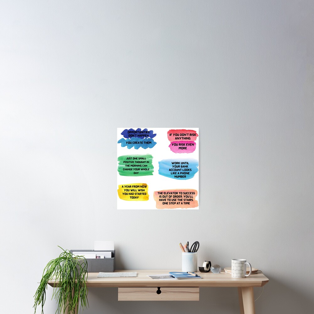 "Multiple Motivational Quotes Sticker Pack" Poster for Sale by put-yz ...
