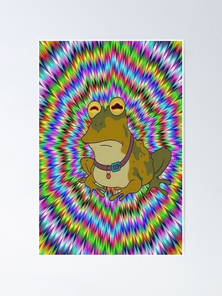"Psychedelic Frog " Poster by SyndicateArt | Redbubble