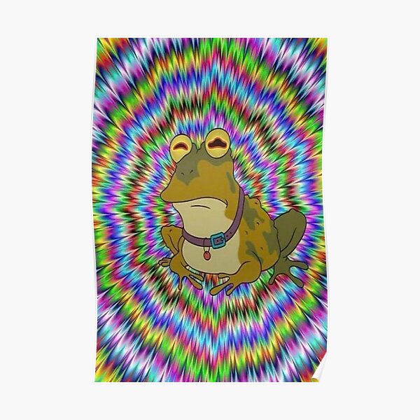 "Psychedelic Frog " Poster by SyndicateArt | Redbubble