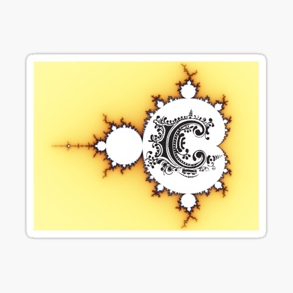 "Chiodos Mandelbrot (inverted)" Sticker by chrisiege | Redbubble