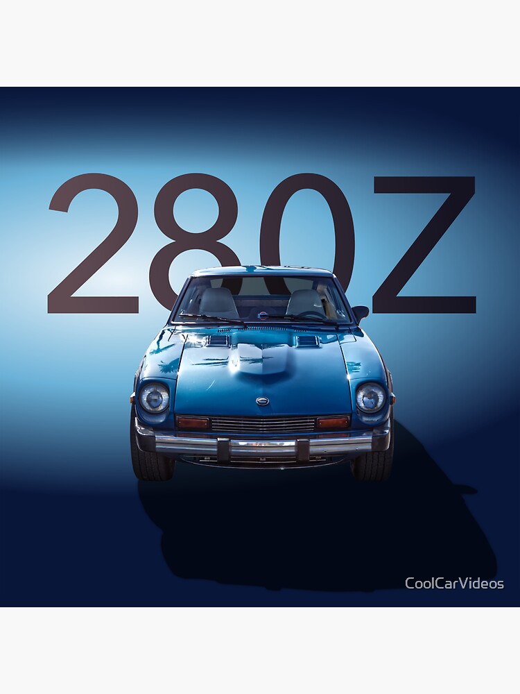 "Blue Datsun 280Z" Sticker by CoolCarVideos | Redbubble