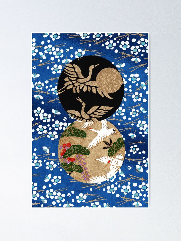 "Amaali | Japanese washi yuzen chiyogami origami paper collage " Poster for Sale by Mokusho ...