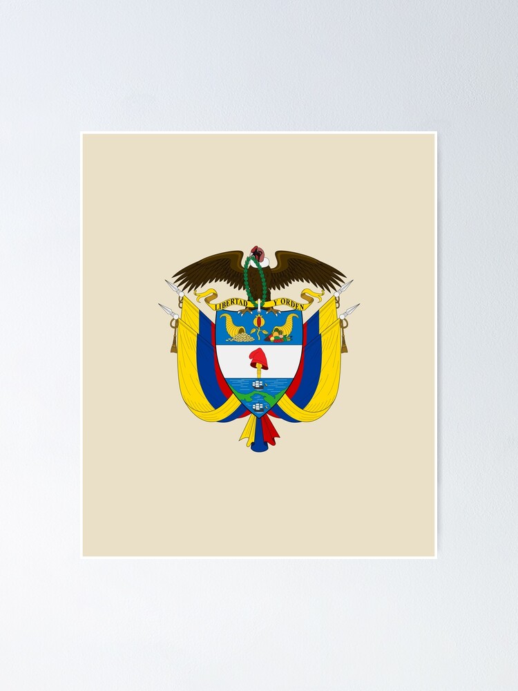 Póster «Escudo de Armas de Colombia - Emblemas Nacionales» de webdango ...
