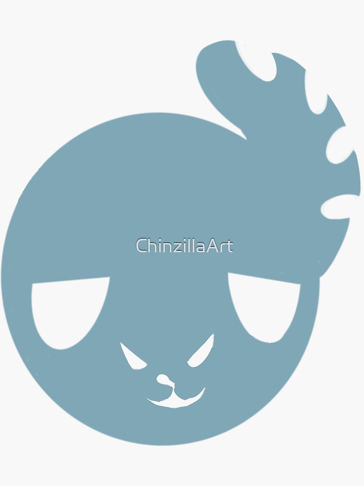 "Chinzilla - Logo Steel Blue" Sticker by ChinzillaArt | Redbubble