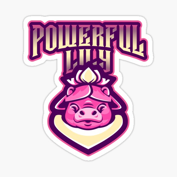 "Lily the Powerful Pig" Sticker by SquidNutzNSoup | Redbubble