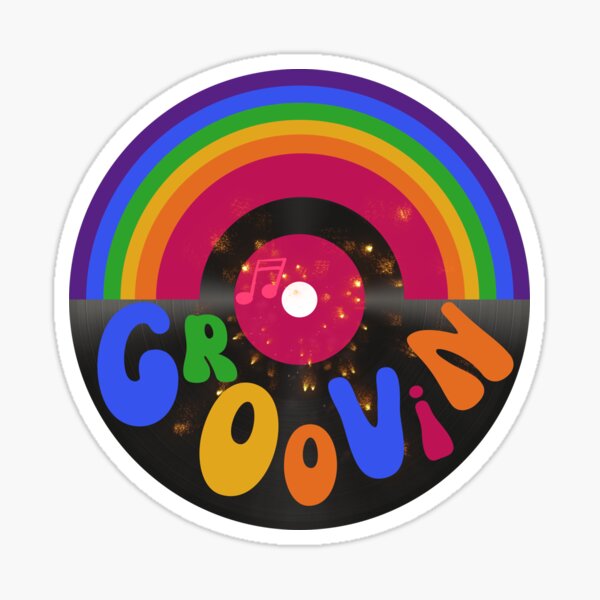 " Groovin" Sticker by BronikowskiART | Redbubble