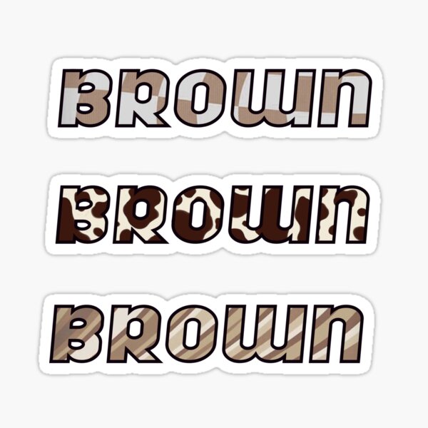 "Brown Sticker Pack" Sticker for Sale by cherrybombrb | Redbubble