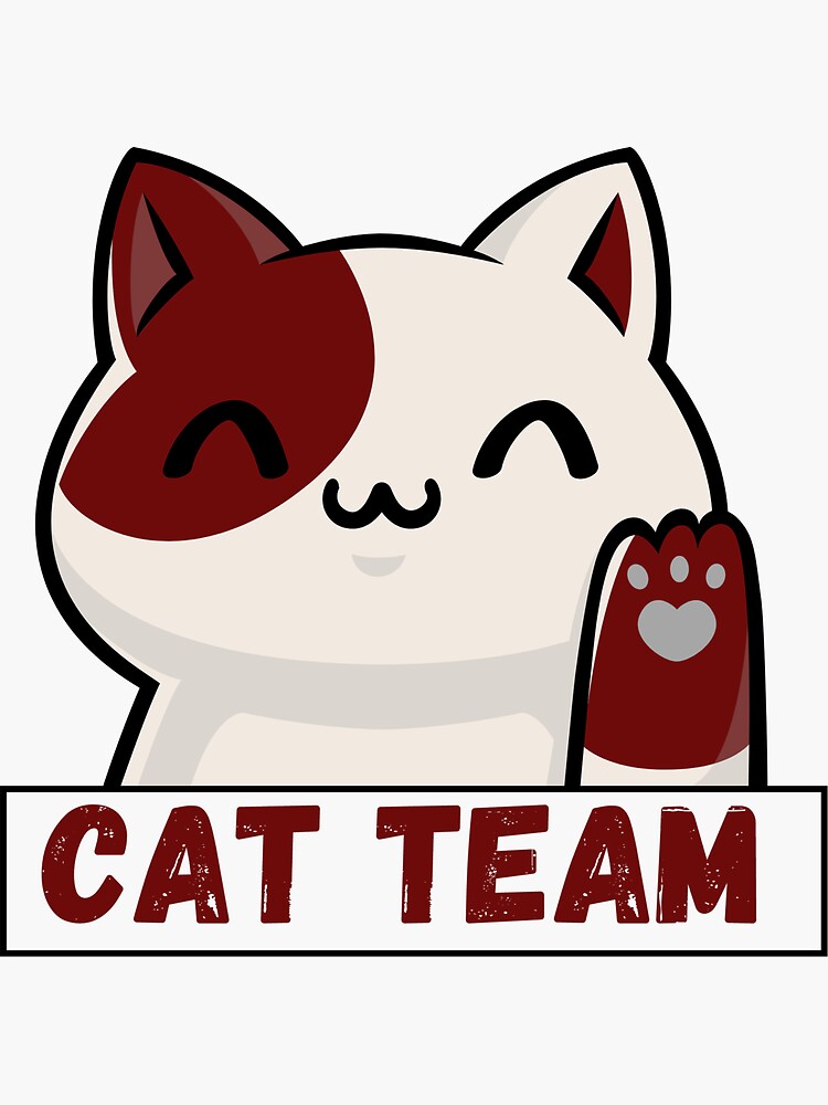 "Cute Cat Hand Rising " Sticker for Sale by sala76 | Redbubble