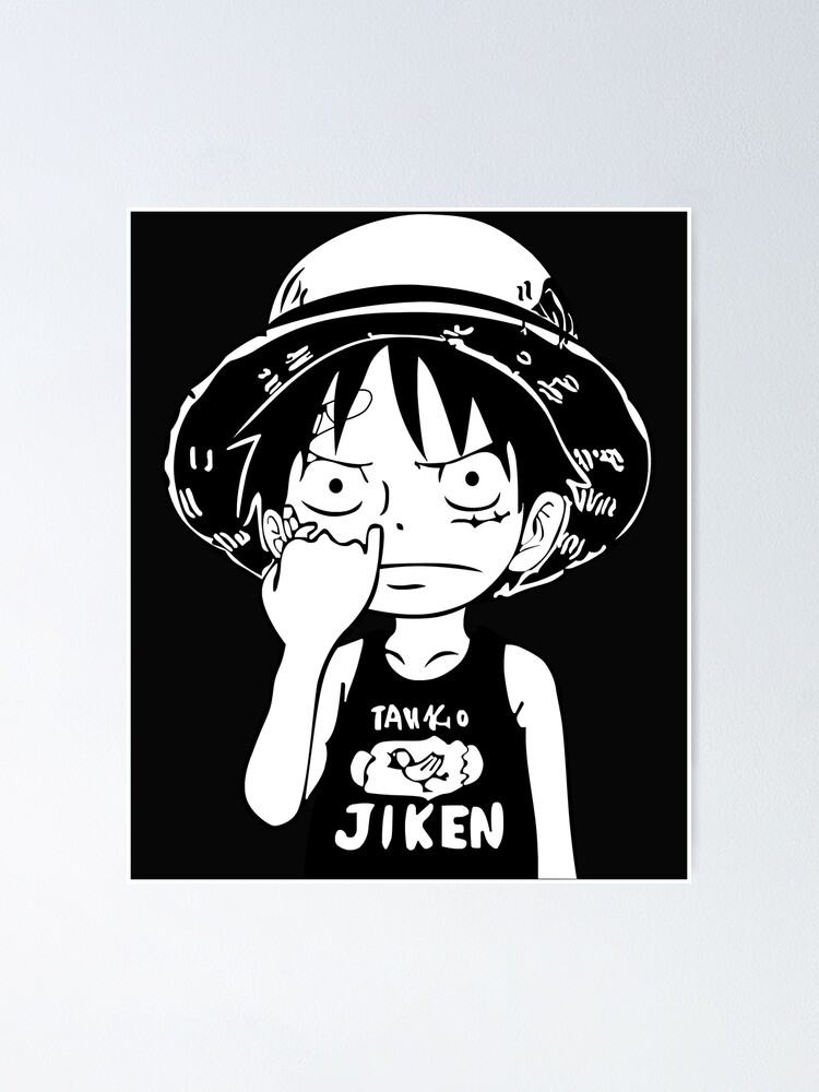 "One Piece Luffy Picking Nose " Poster by jenniferkreise | Redbubble