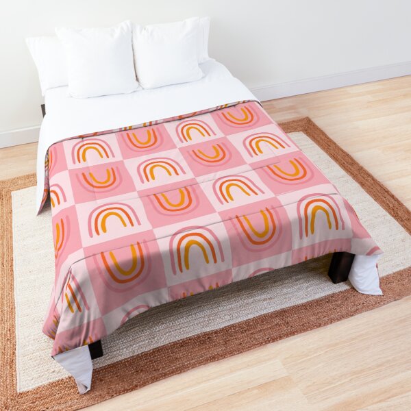 "Rainbow Checkered Print" Comforter for Sale by doodlebymeg | Redbubble