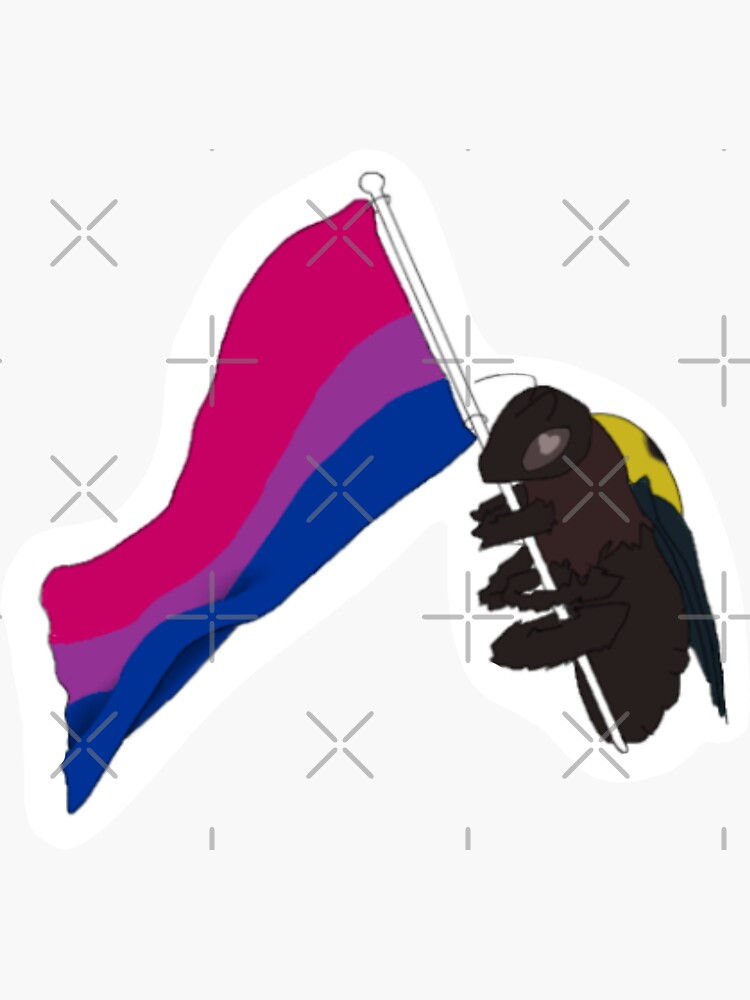 "Bi Pride Bee" Sticker by Demonturtle | Redbubble