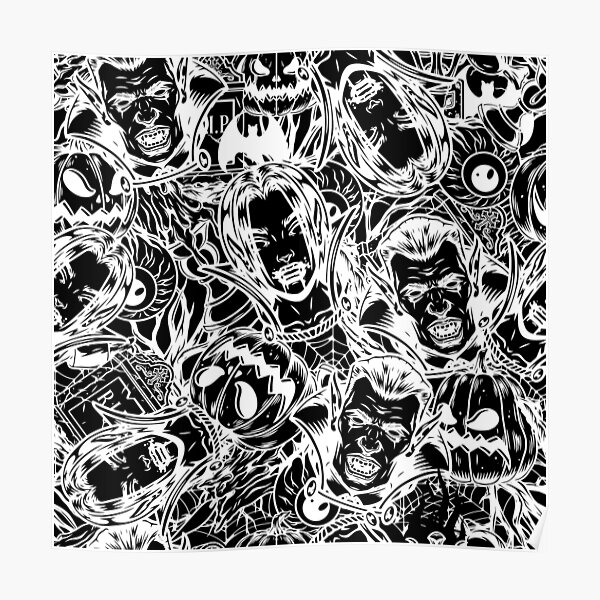 "Halloween Horror monster mash" Poster for Sale by Whitetailcrafts ...