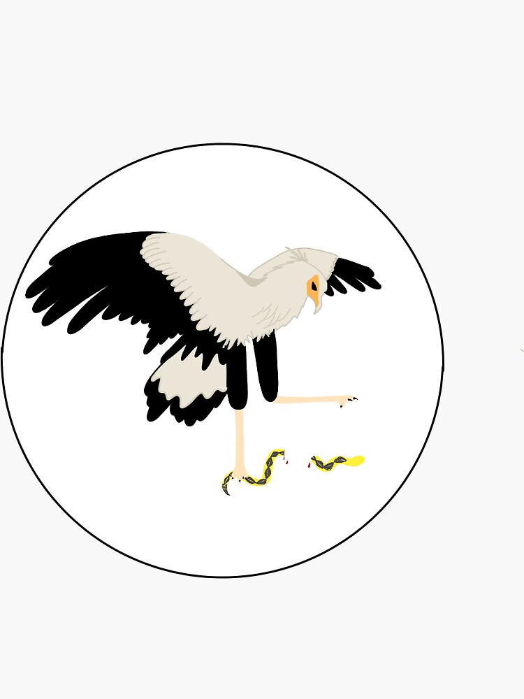 "Secretary Bird" Sticker for Sale by TGCQuest | Redbubble