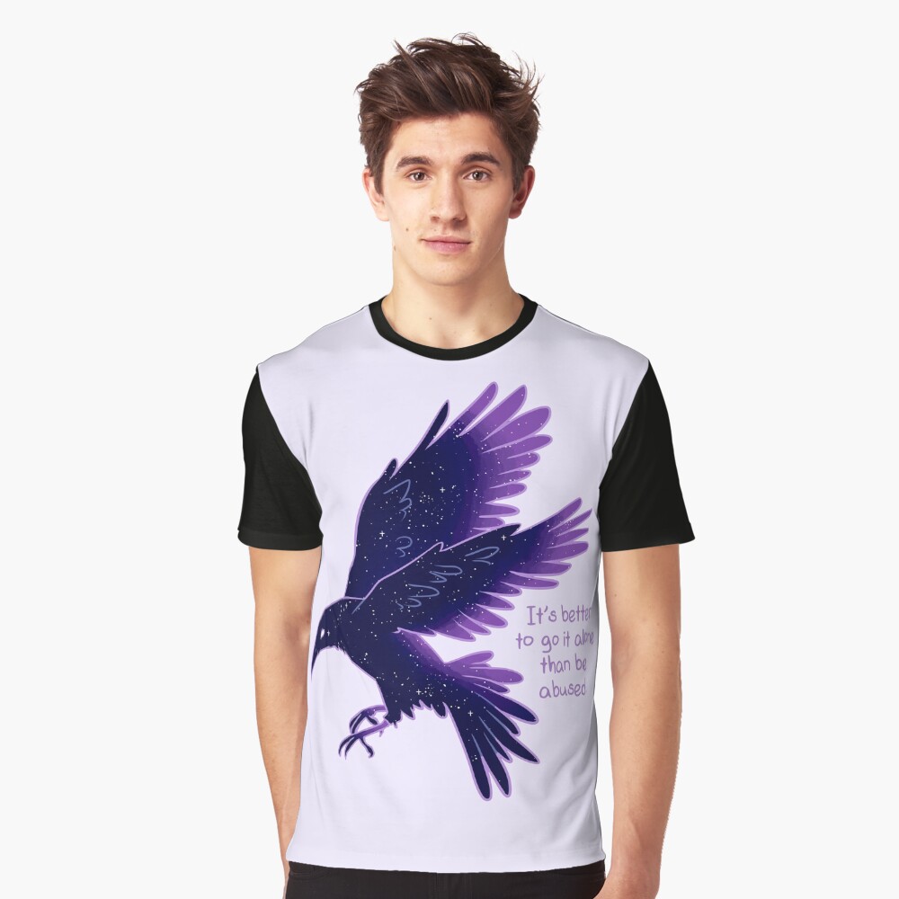 ""It's Better To Go It Alone" Galaxy Raven" Sticker for Sale by ...