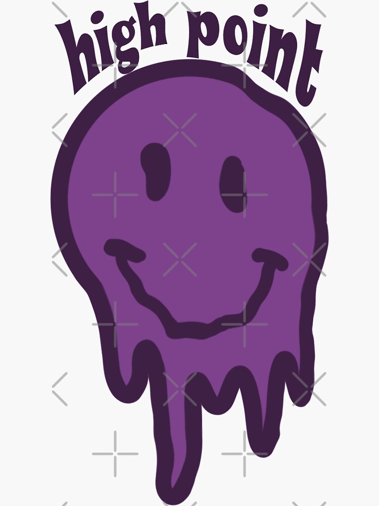 "High Point smiley face" Sticker by Gspara | Redbubble