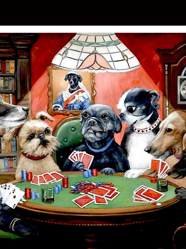 "DOGS PLAYING POKER : Vintage Poker Club Abstract Print" A-Line Dress ...