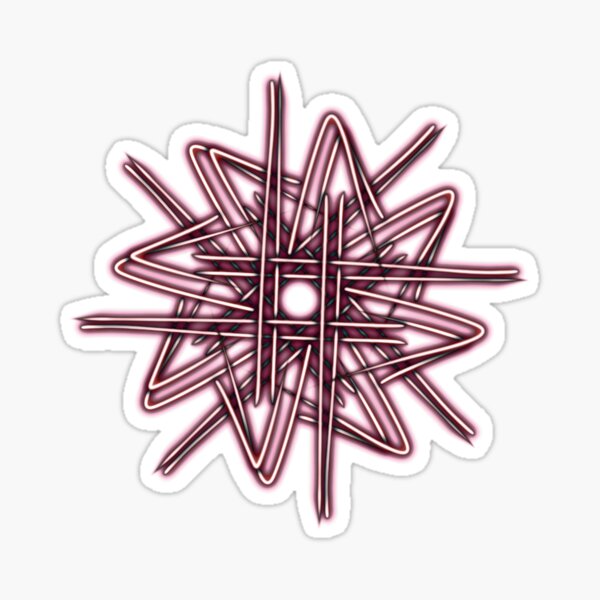 "Red and white star, abstract art" Sticker by Meo Design | Redbubble