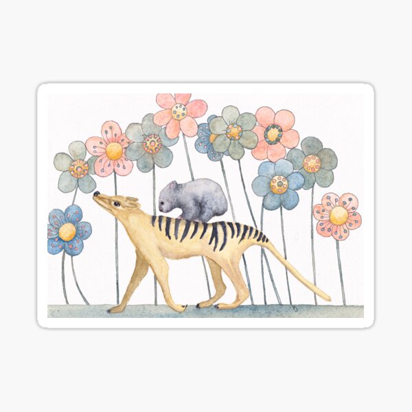 "Piggyback II" Sticker by pjpaintings | Redbubble