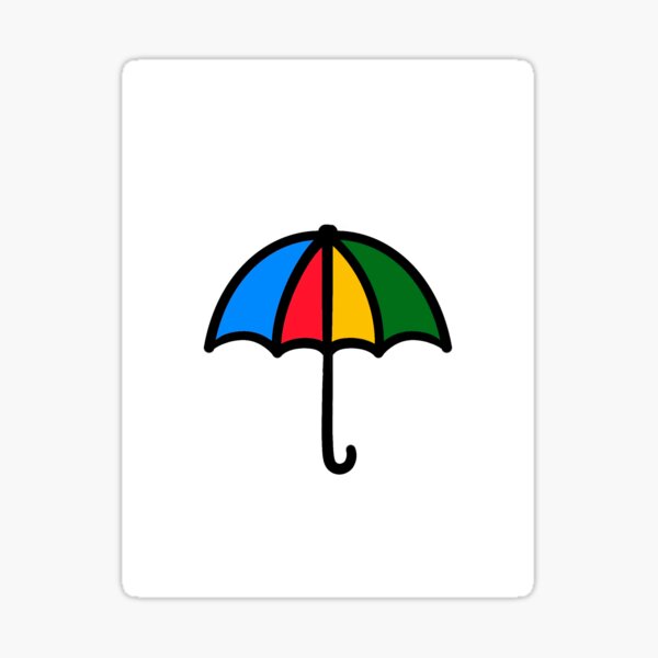 "Colorful umbrella" Sticker for Sale by EllieAsha | Redbubble