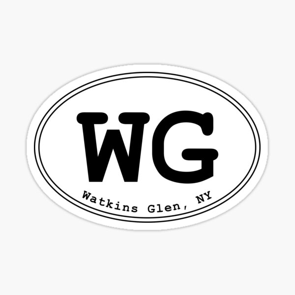 "WG - Watkins Glen Oval Design" Sticker for Sale by dodgemdesigns ...