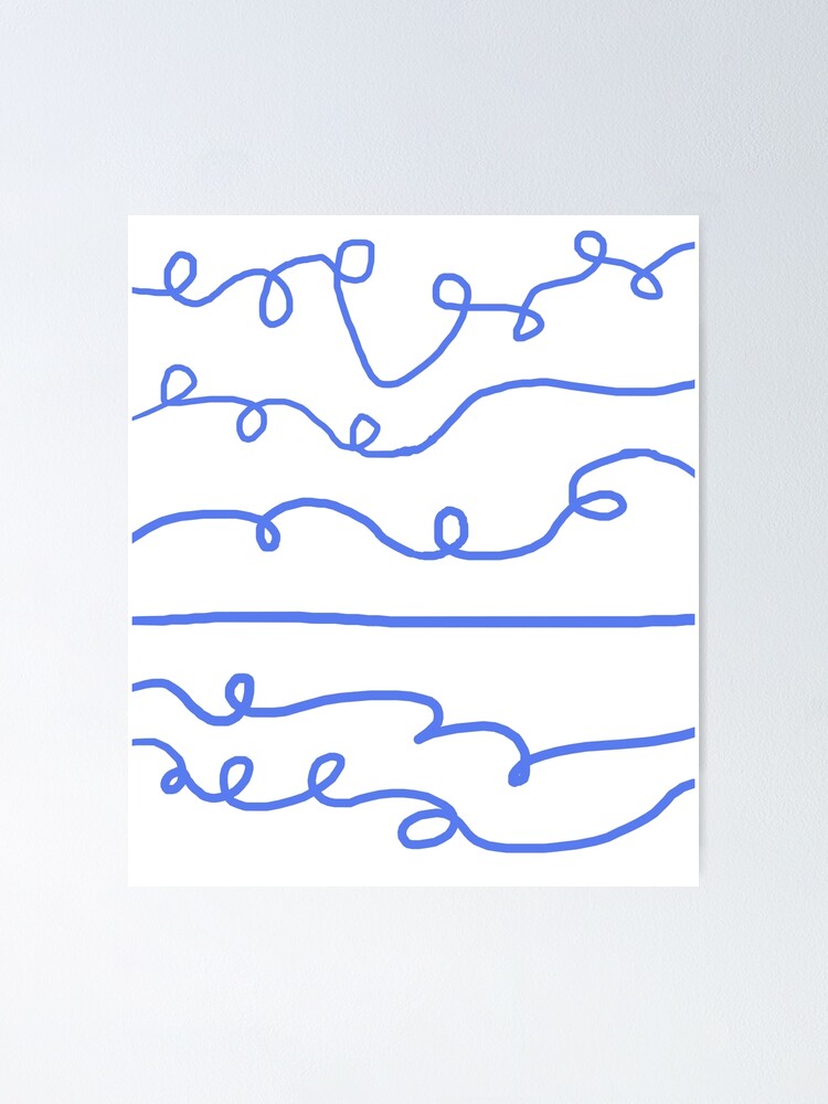 "One Line art -wave" Poster for Sale by Greentree90 | Redbubble