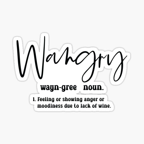 "Wangry definition" Sticker by Kokaco | Redbubble