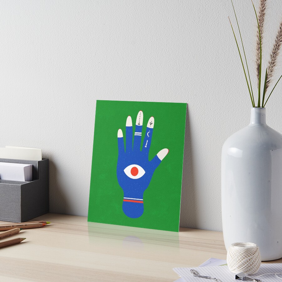 "Palmistry Psychic Hand Mystical Magic Evil Eye" Art Board Print for ...