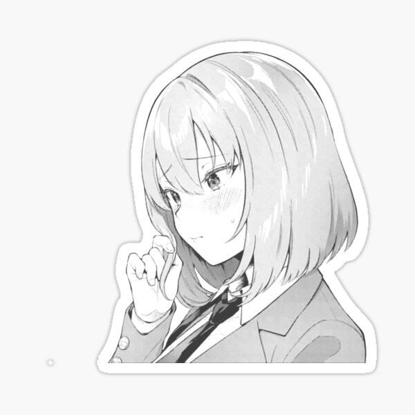 "Kawaii Anime Shy" Sticker for Sale by Kozyie | Redbubble