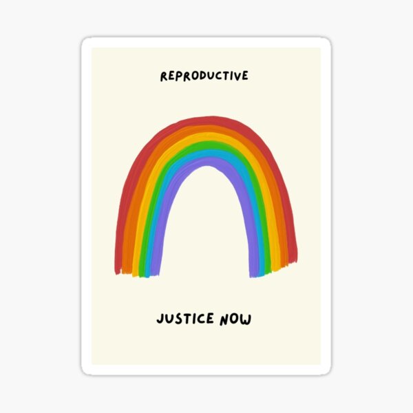 "Reproductive Justice Now" Sticker for Sale by Blue Conner | Redbubble