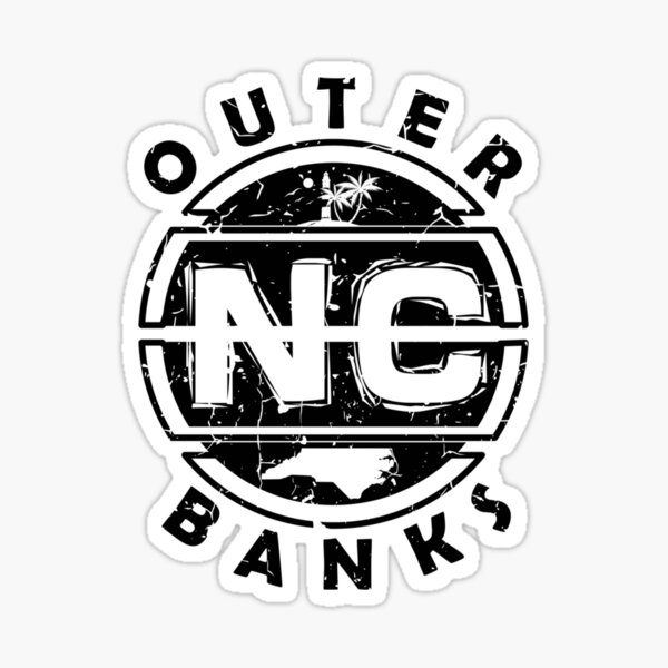 "Outer Banks NC North Carolina State Map USA" Sticker for Sale by ...