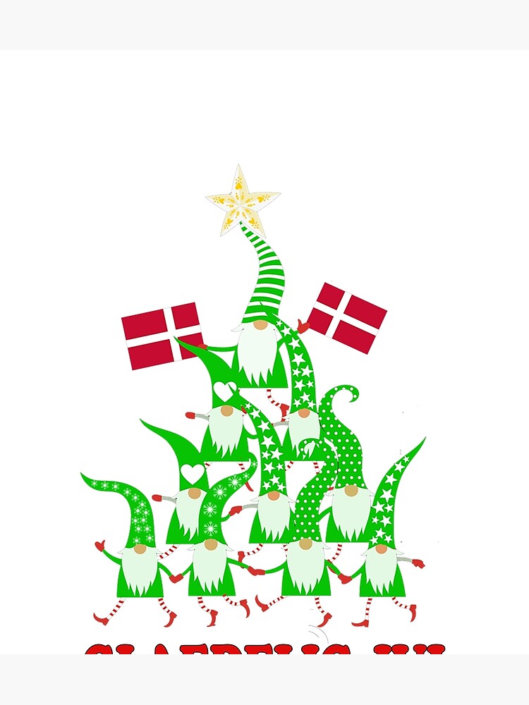 "Glaedelig Jul Nordic Gnomes Tomte Nisse Danish Christmas" Art Print ...