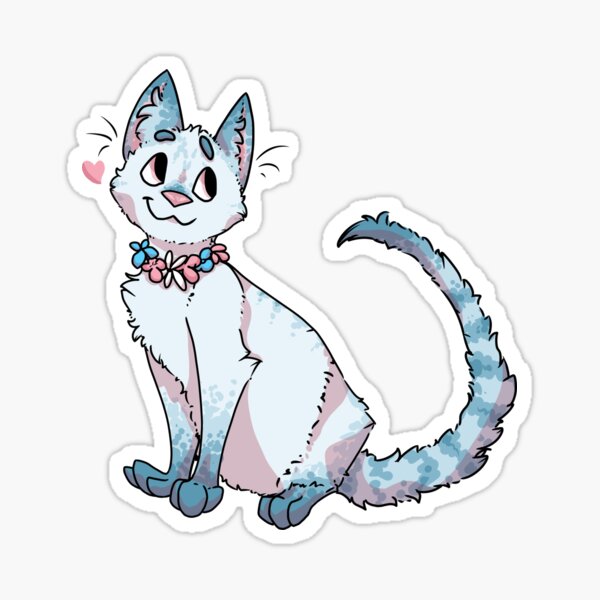 "trans kitty" Sticker for Sale by Jemma-Draws | Redbubble