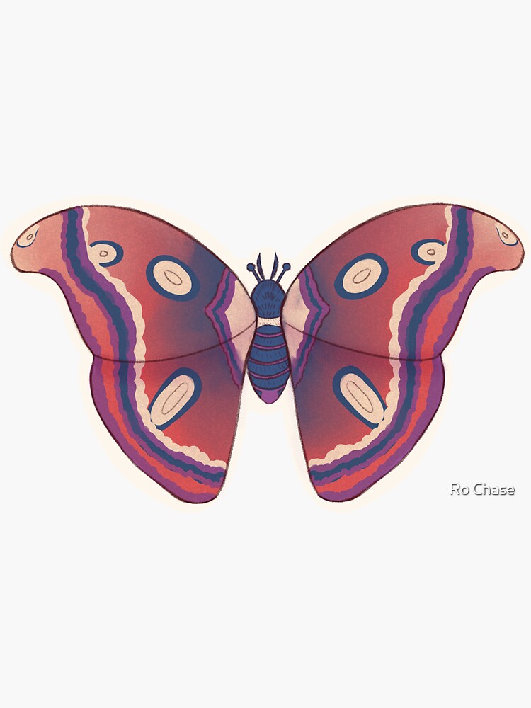 "bisexual pride moth" Sticker for Sale by Ro Chase | Redbubble