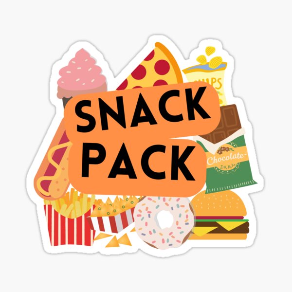 "Snack Pack" Sticker for Sale by The-KVJ-Nation | Redbubble
