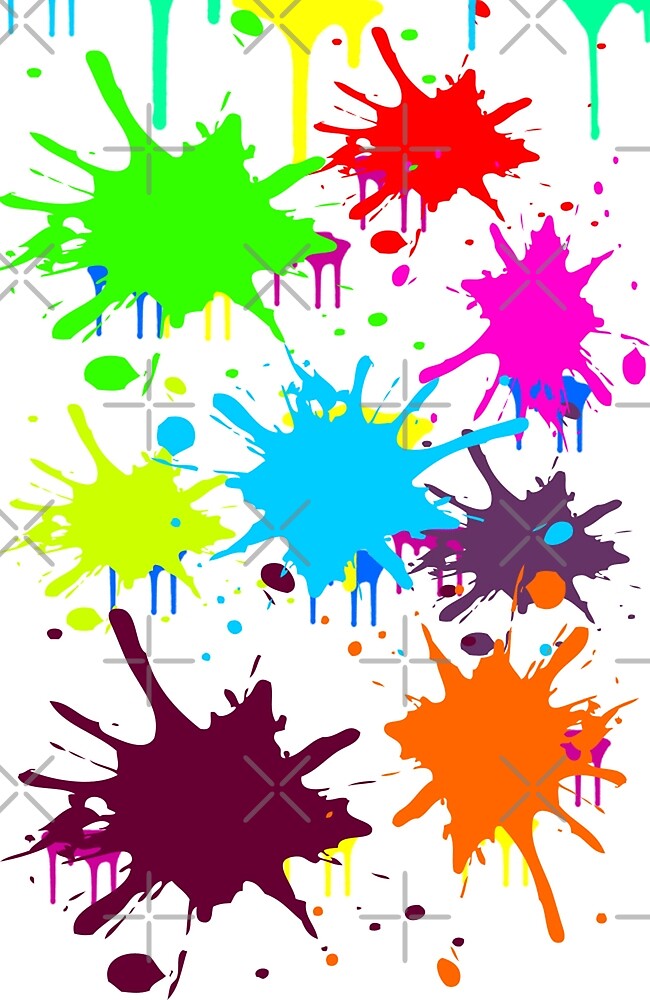 "BIG BLOBS OF PAINT SPLATTER IN 8 COLORS FOR THE PAINTER OR ARTIST IN ...
