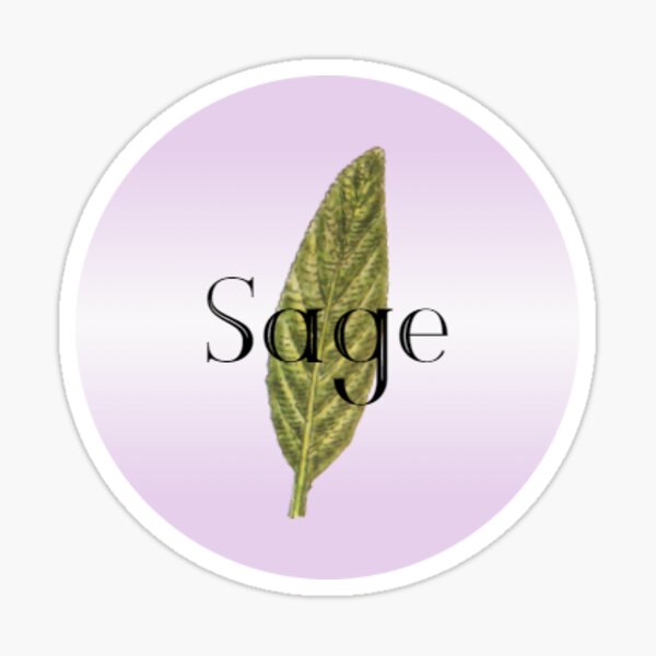 "Sage Label " Sticker by ArtyRuby | Redbubble