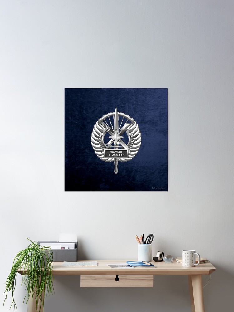 "Tactical Air Control Party - Special Tactics TACP Badge over Blue ...